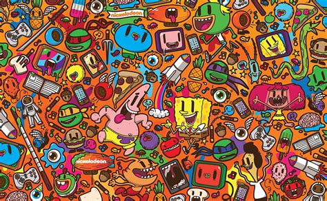 Green Yellow And Red Cartoon Painting Nickelodeon Caricature