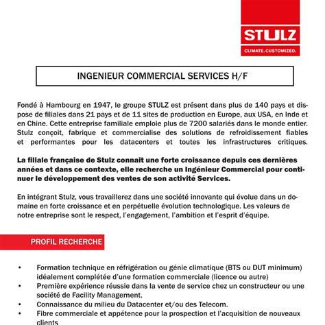 Fiche De Poste Ing Nieur Commercial Services Pdf Docdroid