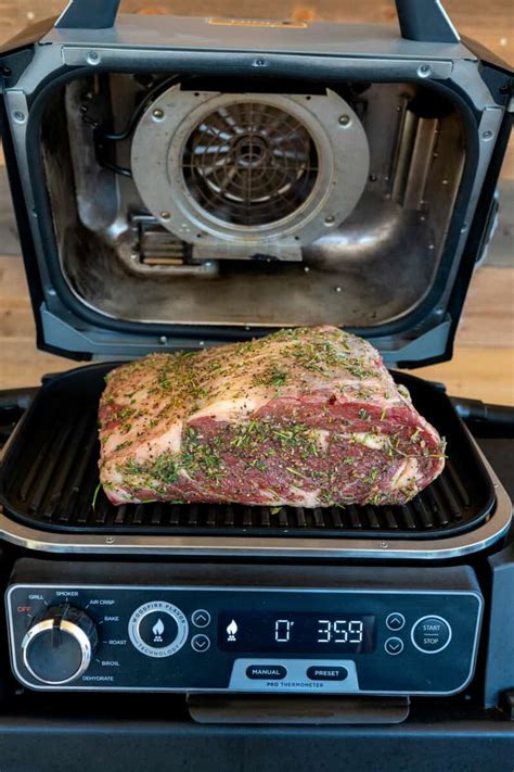 Smoked Prime Rib On A Ninja Woodfire Grill Girls Can Grill