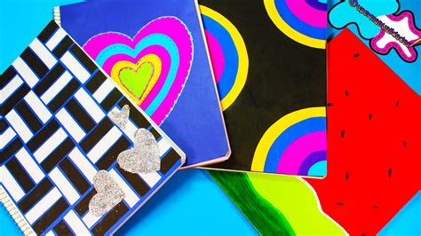 Decora tus cuadernos con HOJAS DE COLORES 4 Ideas FÁCILES
