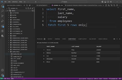 sql developer for vs code oracle