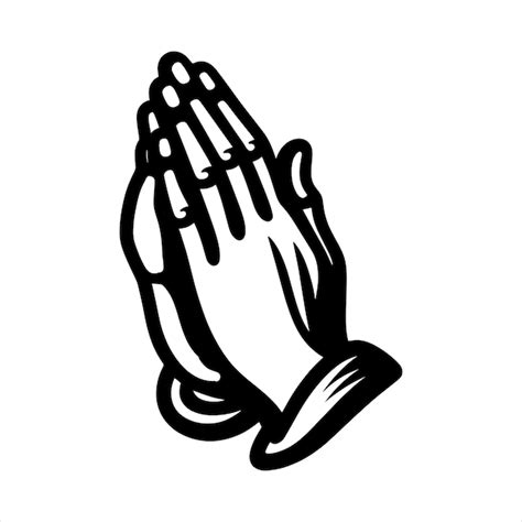 Praying Hands Svg Premium AI Generated Vector