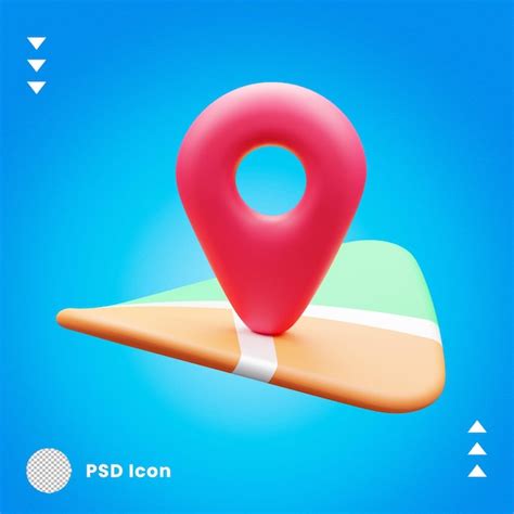 Icono de pin de mapa de ubicación 3d aislado o icono de pin de
