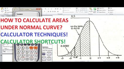 mode 3 how to solve areas under normal curve calculator shortcuts youtube