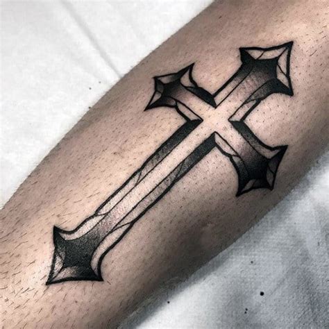 Forearm Cross Tattoos For Men