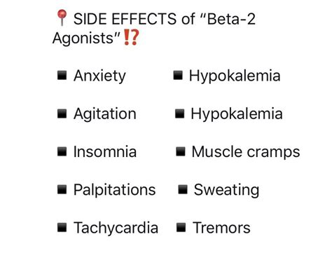 Adrenergic Agonist Side Effects