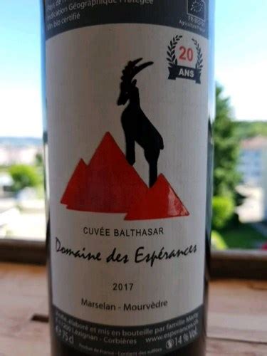 Domaine des Espérances Cuvée Balthasar Marselan Mourvedre Vivino US