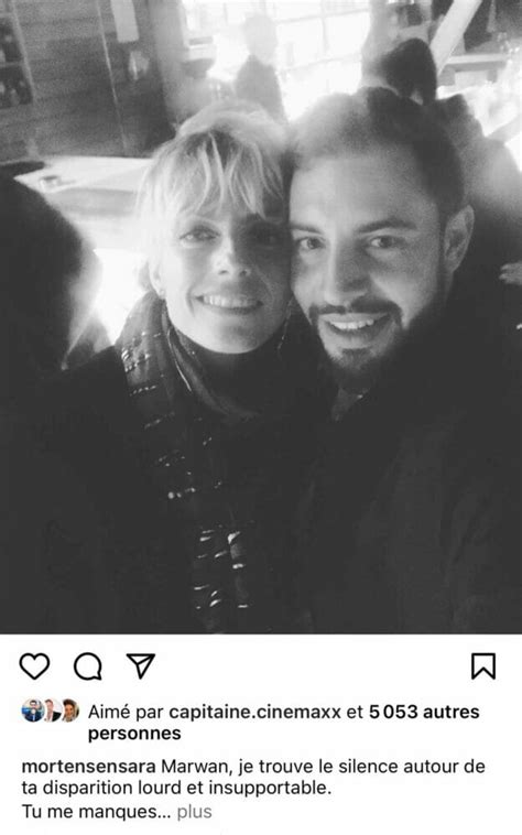 Sara Mortensen à Marwan Berreni Plus belle la vie tu nous manques