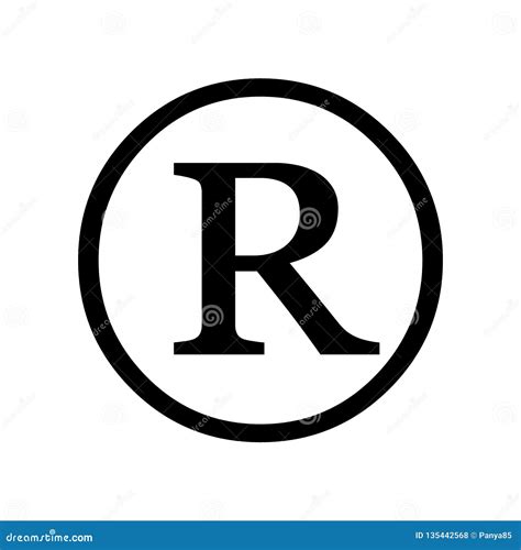 S Mbolo De La Marca Registrada Aislado En Blanco Ilustraci N Del Vector