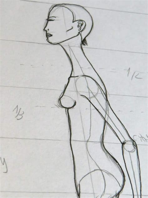 Cómo dibujar figurín de moda de perfil paso a paso Canon proporción 8