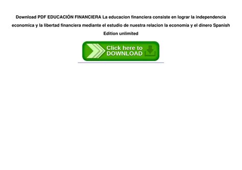 PPT Download PDF EDUCACIÓN FINANCIERA La educacion financiera