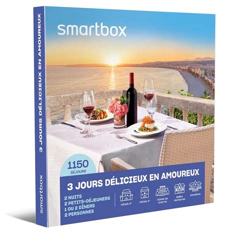 Coffret cadeau SmartBox 3 jours délicieux en amoureux Coffret cadeau