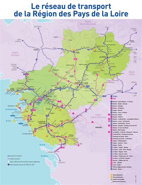 Carte Des Pays De La Loire Pays De La Loire Carte Des Villes Relief