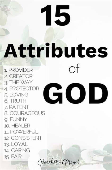 Printable Attributes Of God List Printable Word Searches