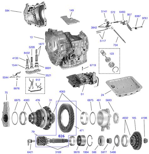 Схема АКПП A540 SERIES A541 Case Diff полная техническая схема