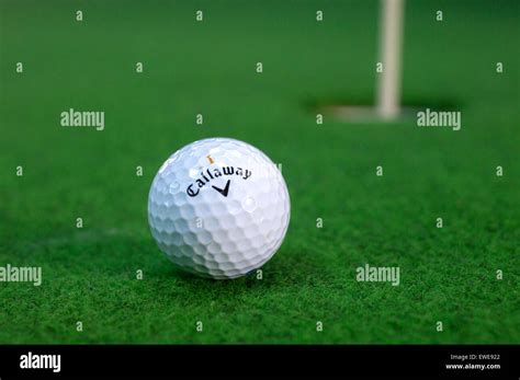 Berlin Deutschland Einen Golfball Auf Dem Rasen Eine Indoor