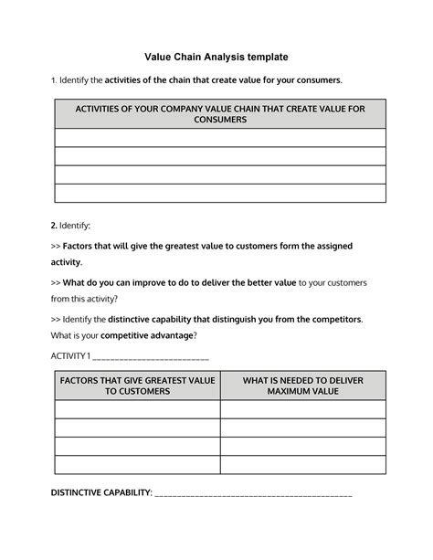 37 Effective Value Chain Analysis Templates Word Excel PDF ᐅ
