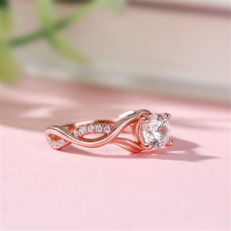 Jeulia Twist Design Round Cut Sterling Silver Ring Jeulia Jewelry