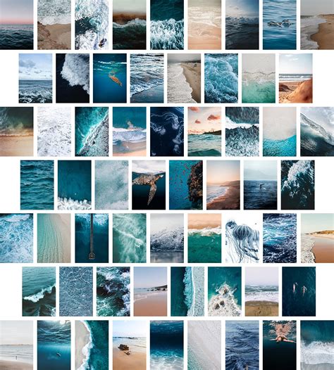 Buy Blue Ocean Aesthetic Wall Collage Kit By Boho Cove 60 Set 4x6