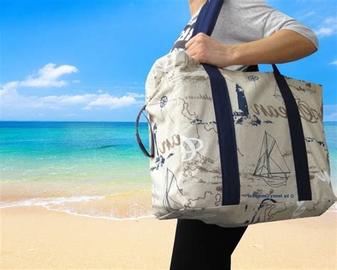Strandtasche nähen einfache Anleitung für Nähanfänger