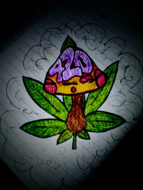 4our2wenty0 420 Colors Cool Fun Mushrooms Smoke Stoner Trippy