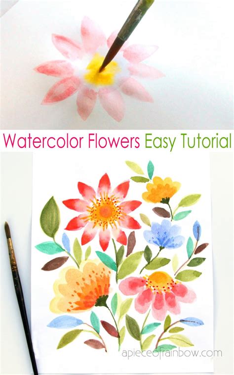 30 Minute Beautiful Watercolor Flower Painting Tutorial A Piece Of