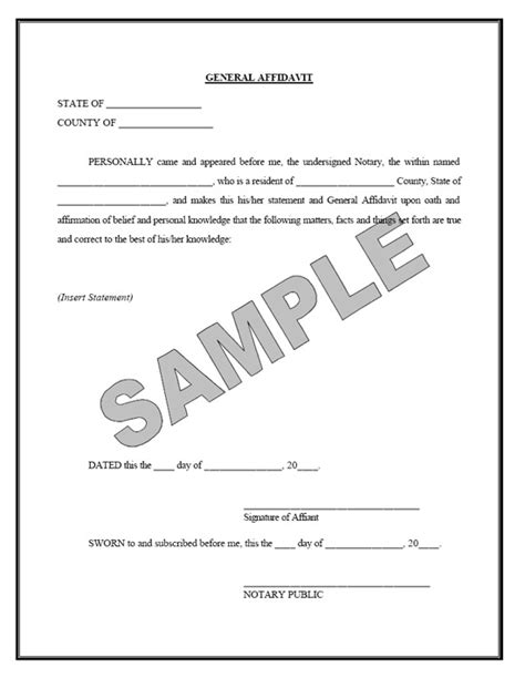 California Affidavit Form Notary AffidavitForm Net
