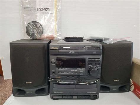 AIWA NSX V20 Compact Disc Stereo System W Am Loop Antenna Pair Of
