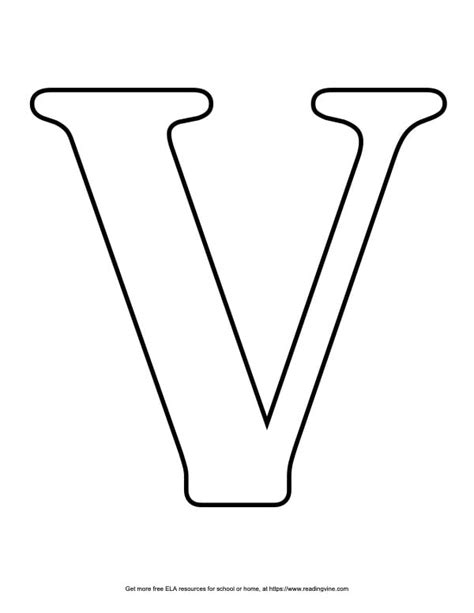 Bubble Letter V Free Printable Styles
