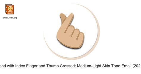 Hand With Index Finger And Thumb Crossed Medium Light Skin Tone