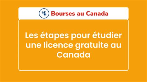 4 étapes pour étudier une licence gratuite au Canada