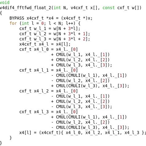 Second Step Of FFT Lane Slicing Based On A Radix 4 DIT Butterfly