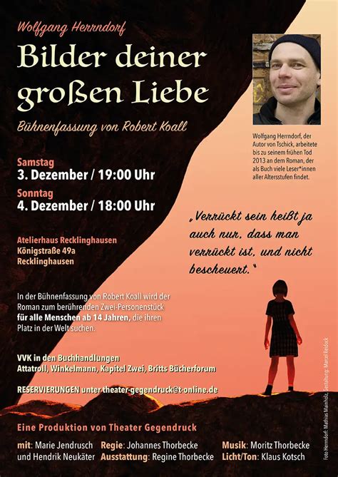Bilder deiner großen Liebe nach dem Roman von Wolfgang Herrndorf in