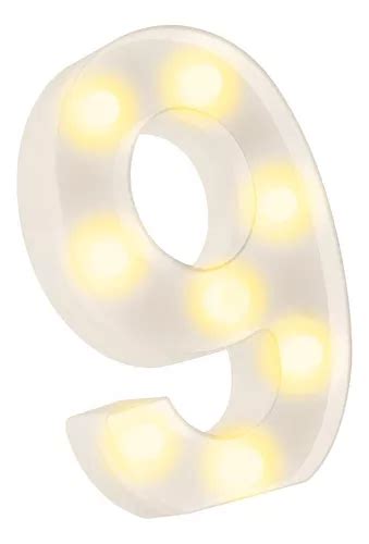Letras Y Números 3d Luces Foco Lampara Decorativa Abecedario Color 9