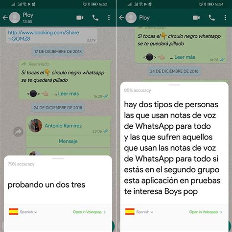 Convierte las notas de voz de WhatsApp en texto fácilmente con Voicepop