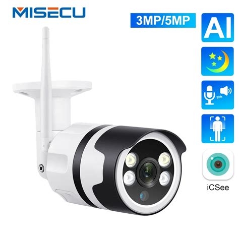 Misecu Cam Ra De Surveillance Ext Rieure Ip Wifi Hd Mp Mp Dispositif
