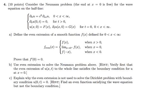 4 10 points consider the neumann problem the end