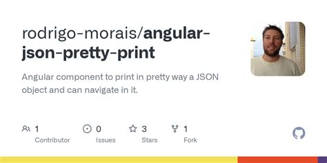 github rodrigo morais angular json pretty print angular component to print in pretty way a
