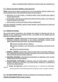 TEMA 2 ORIENTACIONES TEÓRICAS EN PSICOLOGÍA DEL DESARROLLO Apuntes