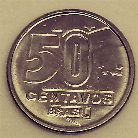 Contagem Numismática Moeda 50 Centavos 1990 Rendeira Flor de Cunho