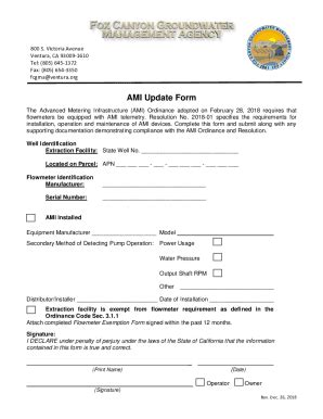 Fillable Online Public Records Act Request Fox Canyon GMA Fax Email