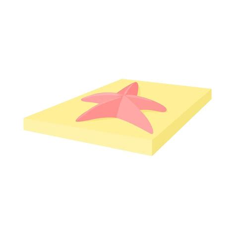 Icono De Estrella De Mar En Estilo De Dibujos Animados Sobre Un Fondo