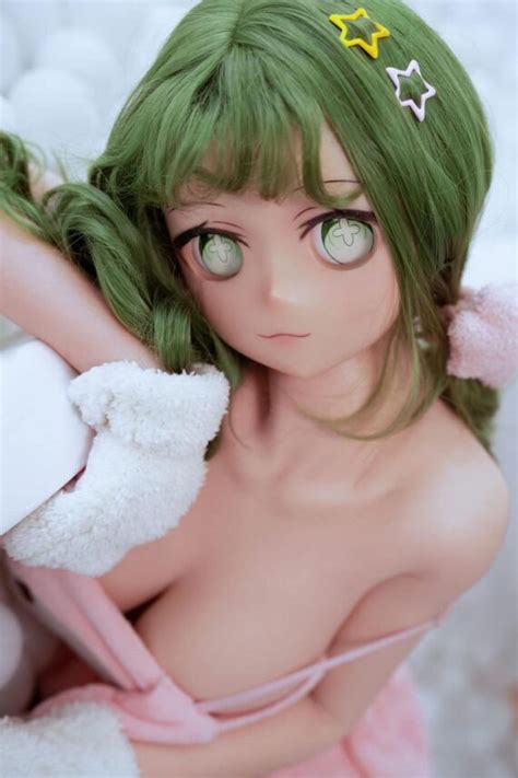 Atsuko Muñeca sexual anime de cabello verde y pechos grandes con