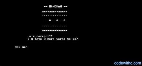 hangman game in c code with c