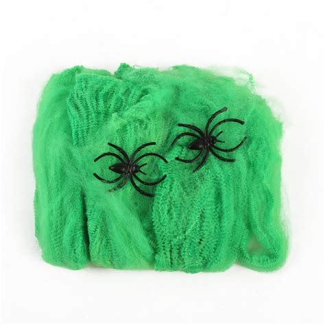 Fake Spider Web Halloween Decorations Indoor Outdoor Stretchy Spider