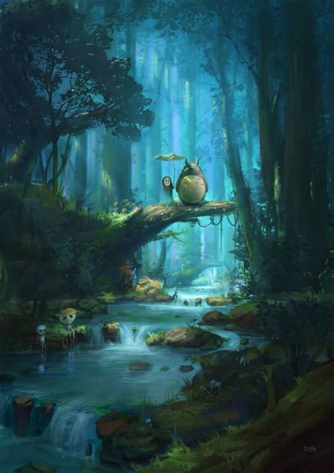 Paisaje Totoro Studio Ghibli Kunst Studio Ghibli Movies Personajes