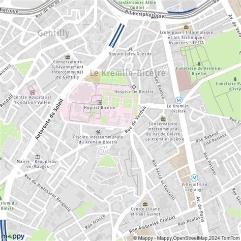 Plan Le Kremlin Bicêtre carte de Le Kremlin Bicêtre 94270 et infos