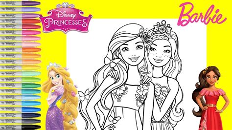 Barbie And Friends Makeover As Disney Princess Rapunzel And Elena Of