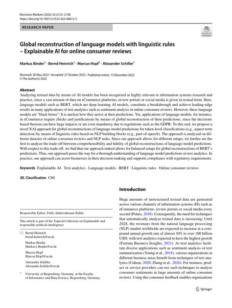 pdf global reconstruction of language models with linguistic rules explainable ai for online