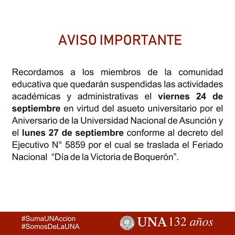 Aviso Importante Por Suspensi N De Actividades Universidad Nacional